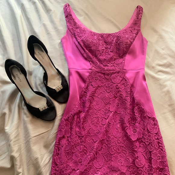 Jax | Dresses | Jax Pink Lace Midi Dress | Poshmark